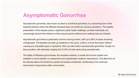 Gonorrhea Pathogenesis Clinical Forms Diagnostics And Treatment Pptx