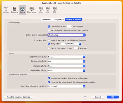 Data File Backup Restore And Archive SapphireOne Knowledge Base
