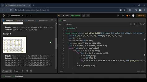 Leetcode 885 Spiral Matrix Iii Youtube