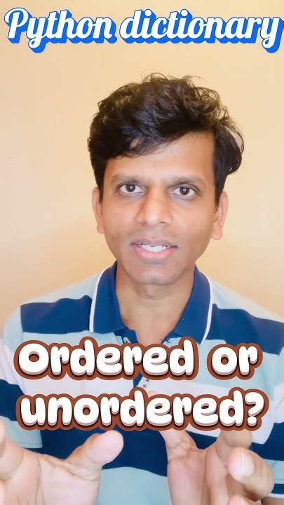 Is Python Dictionary Ordered Or Unordered Shorts Tamilshorts Tamil Python Youtube