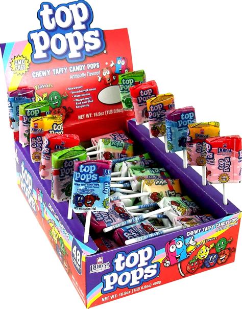 Top Pops Assorted Flavors Lollipop Candy 48ct Wholesale Candy Wholesale