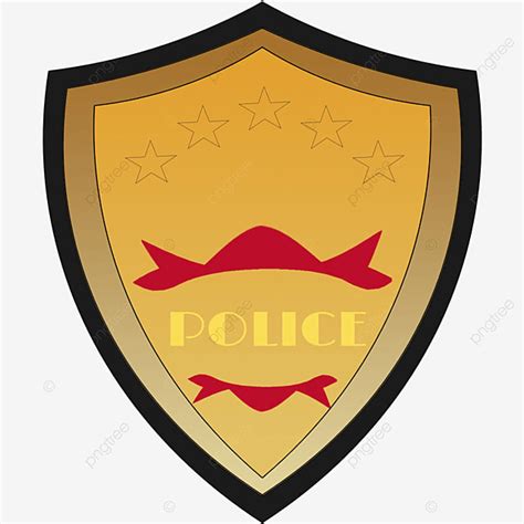 Police Shield Badge Clipart Hd Png Black Gold Police Badge Clip Art