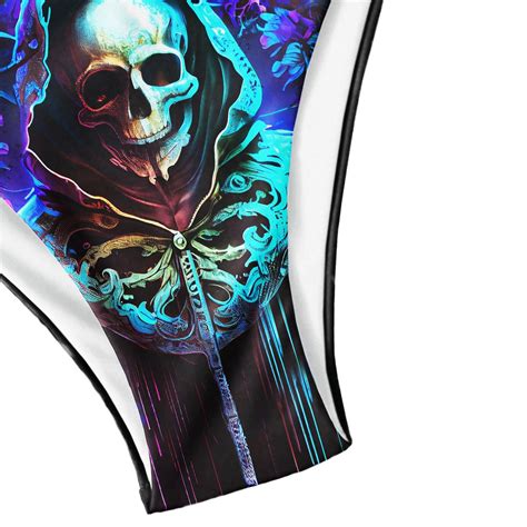 Skull Grim Reaper Micro Triangle Bikini Swimsuit Wonder Skull