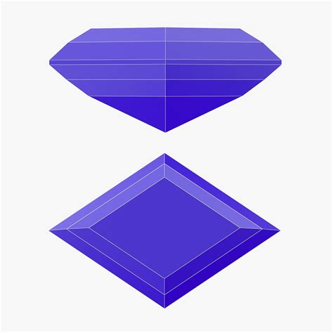 3d Lozenge Gemstone Printable Turbosquid 1721650