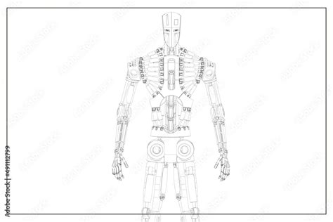 D Design Of A Humanoid Robot Stock Illustration Adobe Stock