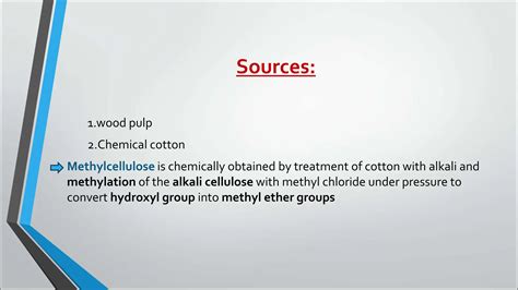 Methylcellulose And Cellulose Acetateppt
