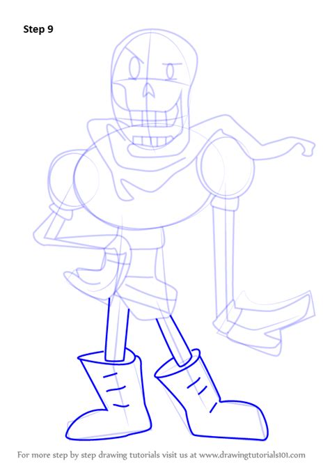 Learn How To Draw Papyrus From Undertale Undertale Step By Step Drawing Tutorials