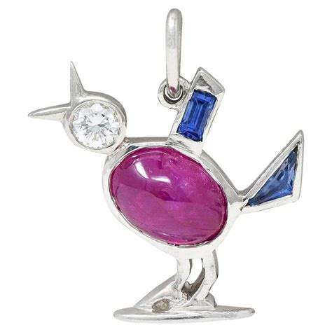 Art Deco 683 Ctw Diamond Ruby Sapphire Emerald Platinum Tutti Frutti Earrings For Sale At 1stdibs