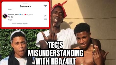 The Misunderstanding Between Tec “spider Gang” And Nba 4kt Quando Rondo Showed Love Youtube