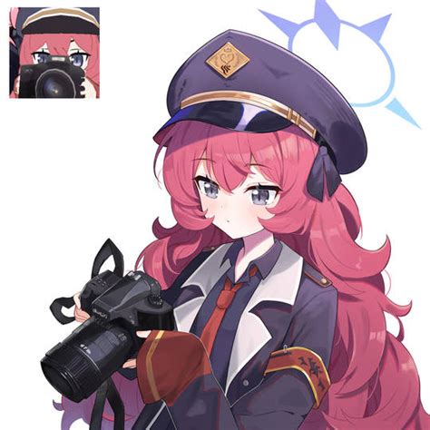 《蔚蓝档案》枣伊吕波红头发头像图片，歌赫娜高二学生 Bobopic