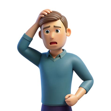 Serene Classic Confused Man Scratching Head Professional 59438855 Png