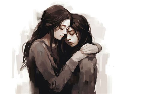 Portrait Hugging Adult Togetherness Ai Free Photo Illustration Rawpixel