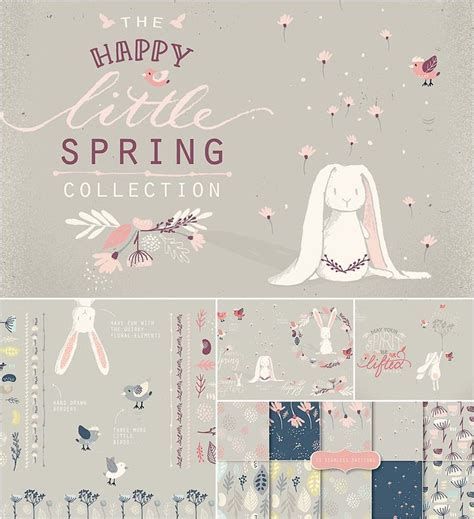 Cute Spring Illustration Set Free Download Spring Illustration