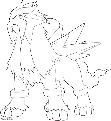 Entei Pokémon Coloring Page