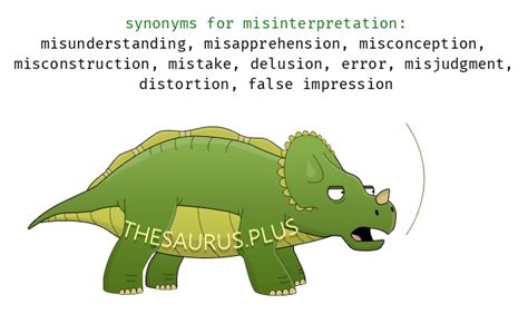 More 280 Misinterpretation Synonyms Similar Words For Misinterpretation
