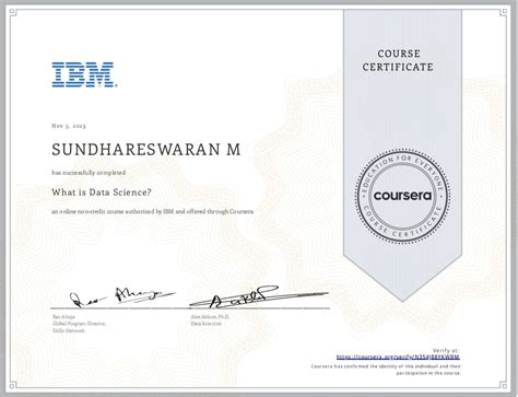 Completed Data Science Course On Coursera Sundhareswaran M Posted On The Topic Linkedin