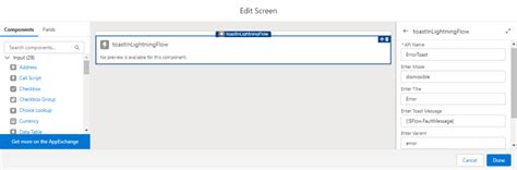 Show Toast Message In Lightning Flows Salesforce Techdicer