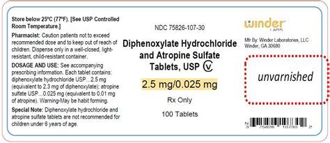 Diphenoxylate And Atropine Fda Prescribing Information Side Effects