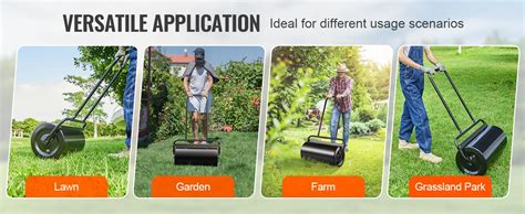 Vevor Lawn Roller 13 Gallon Sandwater Filled Yard Roller Steel Sod