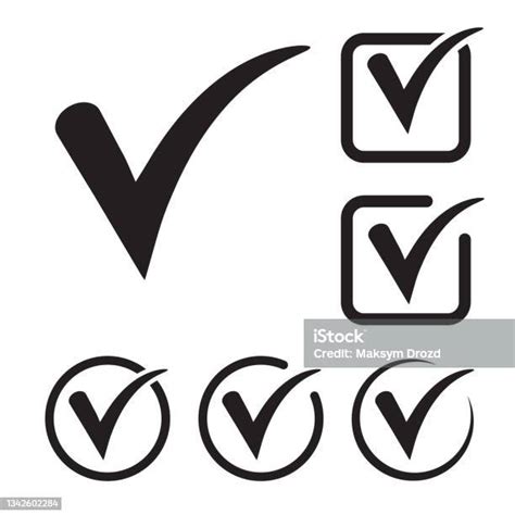 블랙 틱 아이콘 벡터 기호 흰색 배경에 격리 된 확인 표시 아이콘 또는 올바른 선택 기호 확인 표시 또는 확인란 그림 고름에 대한 스톡 벡터 아트 및 기타 이미지 Istock