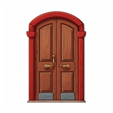 Door 2d Cartoon Vector Illustration On White Background Hi 30686173