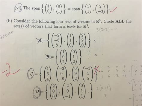 Solved Consider The Following Four Sets Of Vectors In R Chegg
