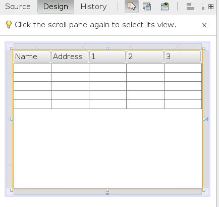 Java Netbeans Custom Table Model Not Showing In Design View Stack Overflow