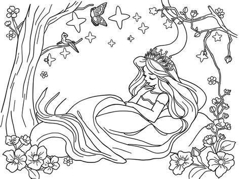 Printable Coloring Pages Sleeping Beauty 2025