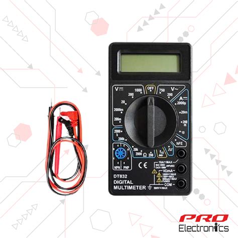 Multimetro Digital Basico Dt832 Sin Pilas Pro Electronics