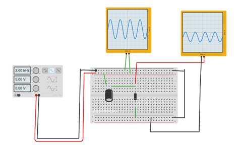 Circuit Design Positive Clamper Tinkercad