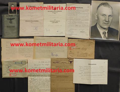Grouping Wehrpass Urkunden Ogfr 329infanterie Div Lw Felddiv
