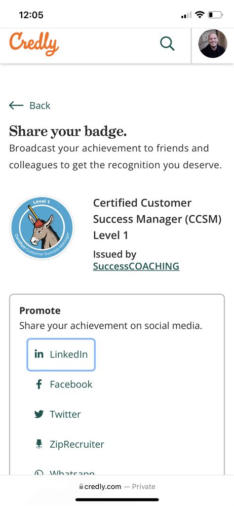 Can I Share My Badge Through My Mobile Device To Linkedin Credly Inc