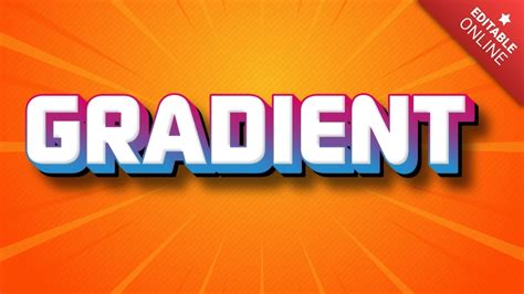 GRADIENT | Modern 3D Font | Text Effect Generator