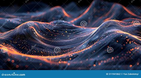 Visual Representation Of Data Flow Generated By Ai Concept Ai Data Flow Visualization Stock