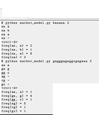 Problem Markov Model Data Type Create A Data Chegg