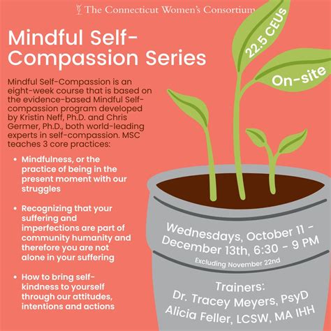 Sharing This Mindful Self Compassion In Person Course Offered By The The Connecticut Womens