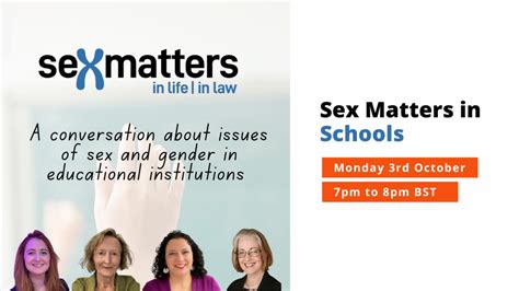 Sex Matters In Schools Webinar Sex Matters