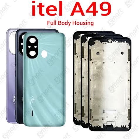 For Itel A49 Full Body Housing With Camera Glass Lcd Frame Side