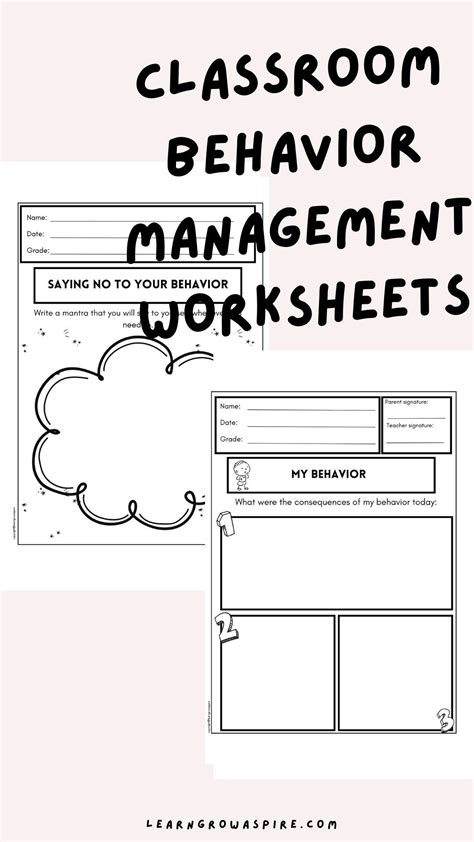 Best 3rd 4th And 5th Grade Behavior Management Reflection