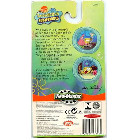Spongebob Squarepants View Master 3 Reel Set On Card New Vbp C7