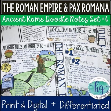 Ancient Rome And The Roman Empire And Pax Romana Doodle Notes By