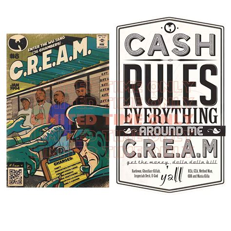 Wu Tang Png Bundle Cash Rules Everything Around Me 90s Tee Inspire