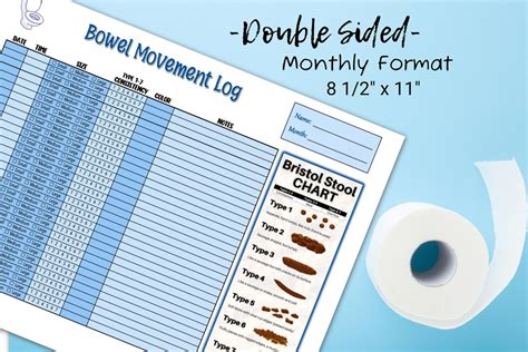 Bowel Movement Log Poop Tracker Bm Chart Diaper And Toileting