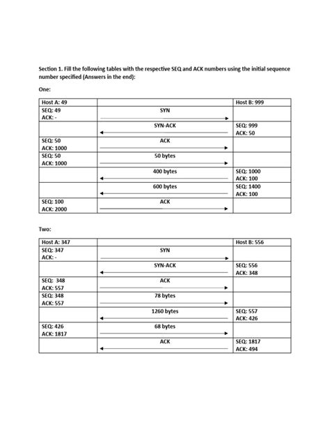 Review Hw Tcp Sequencing Wireshark Lookup Filtering Pdf Transmission Control Protocol