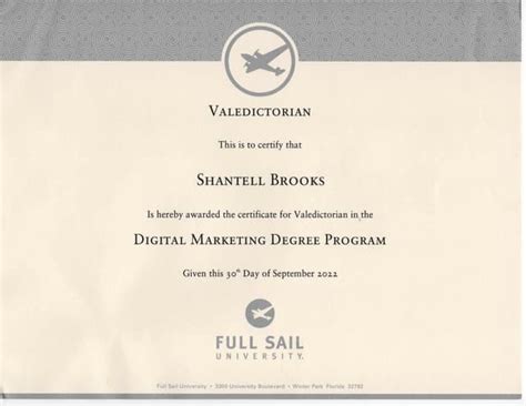 Valedictorian Certificate Mexico Middle School 8th Grade Valedictorian