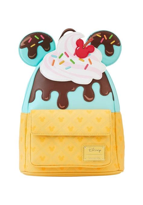 Loungefly X Disney Mickey And Minnie Sweets Ice Cream Mini Backpack