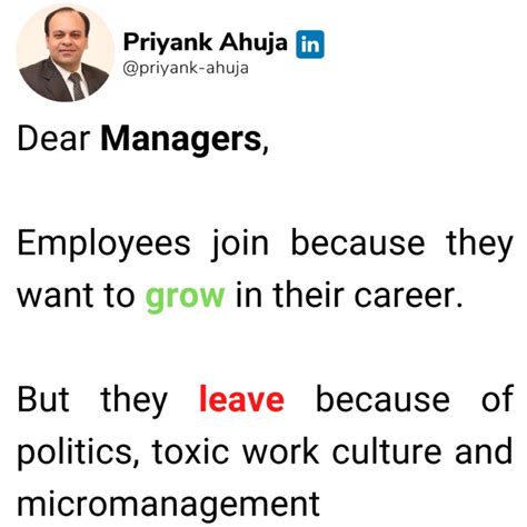 Priyank Ahuja On Linkedin Employees Join An Organization With A Great