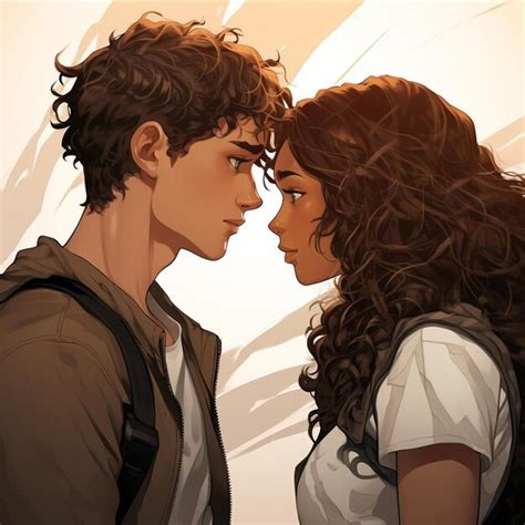 Premium Ai Image Anime Couple Female With Tanned Skin And Curly Brain