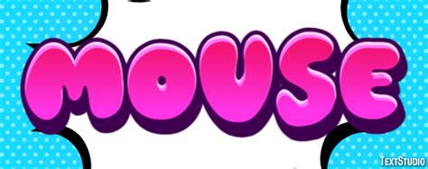 Mouse Text Effect And Logo Design Word