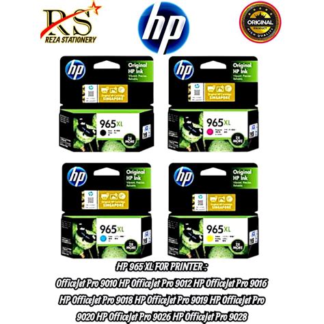 Jual Tinta Cartridge Hp 965 Xl Original100℅ For Printer Hp 9012 Hp